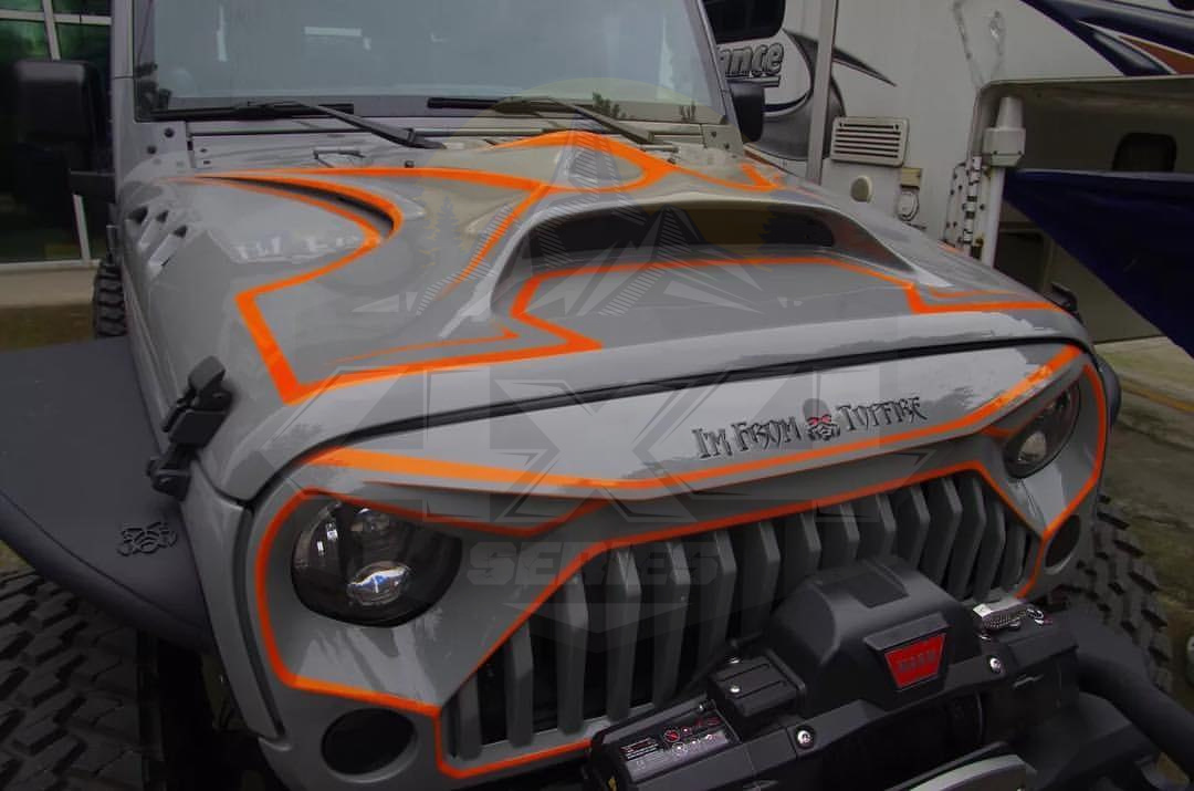 4X4 SERIES > Pokrywa/Maska silnika Jeep Wrangler JK - TXJK 1606-6